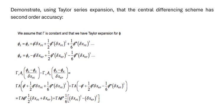 Solved Demonstrate, using Taylor series expansion, that the | Chegg.com