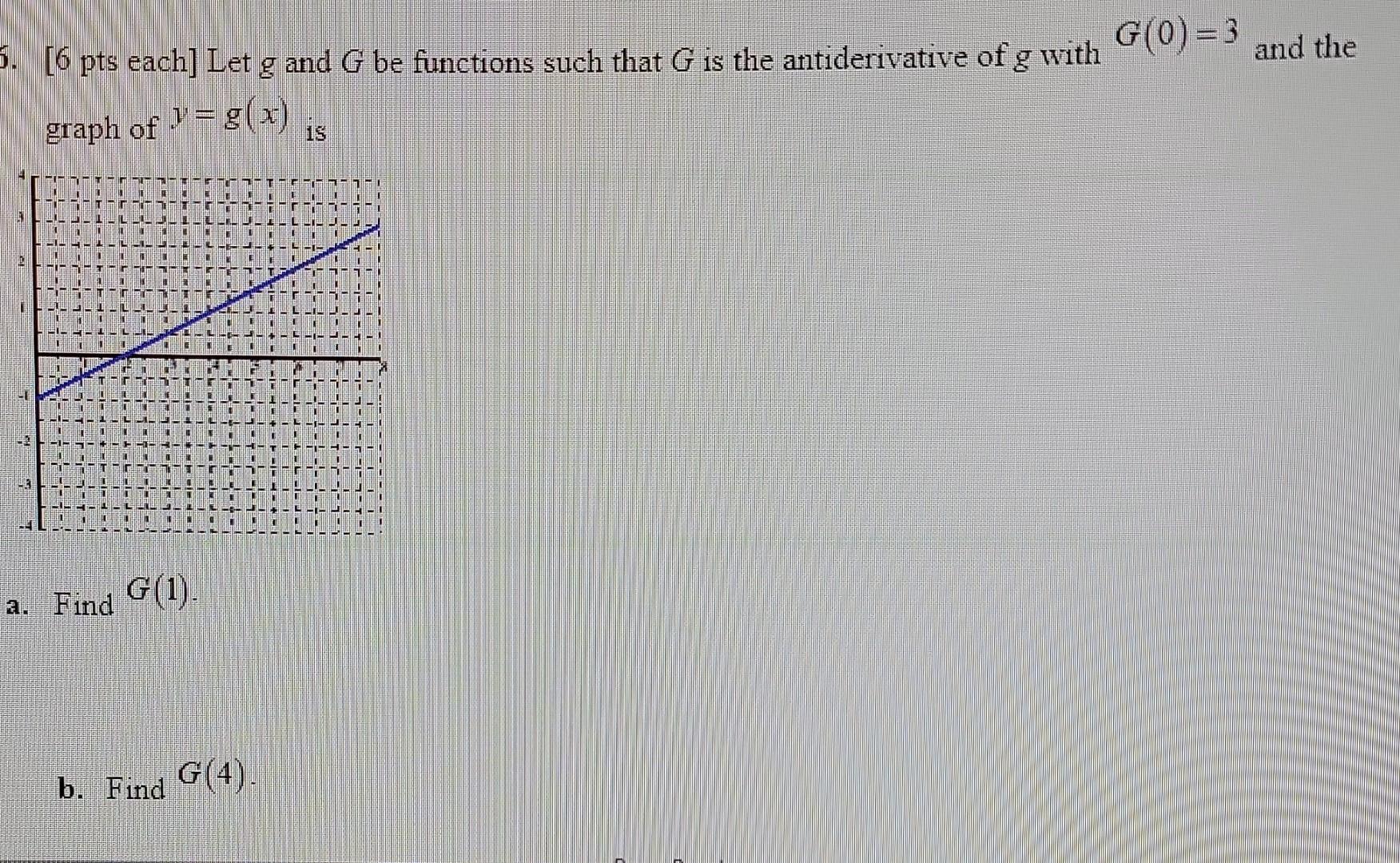 Solved [6 pts each] Let g and G be functions such that G is | Chegg.com