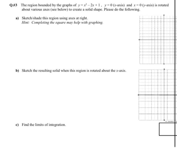 Solved Find The Volume If The Solid Using Diskwasher Method 7602