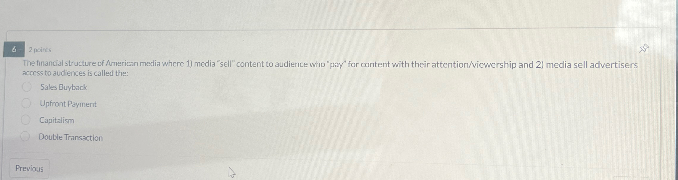 Solved 2 ﻿pointsThe financial structure of American media | Chegg.com