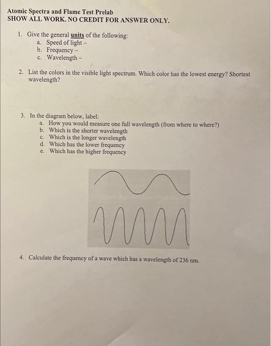 Solved 2. List the colors in the visible light spectrum. | Chegg.com