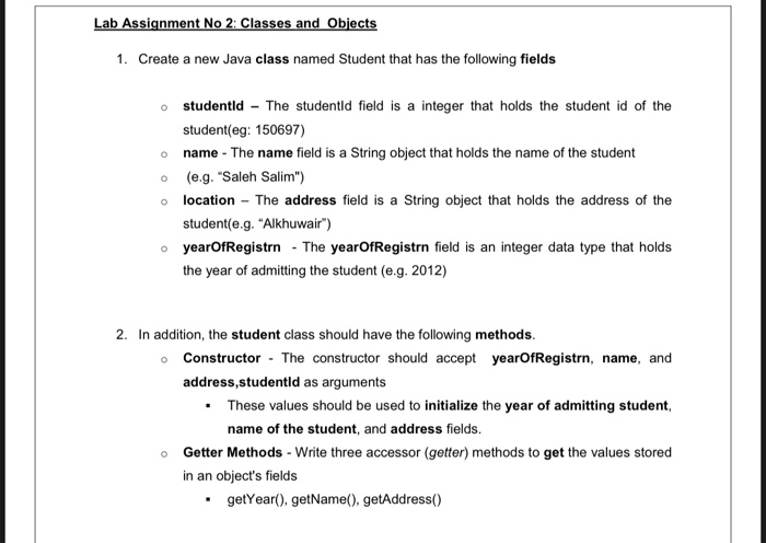 Solved Lab Assignment No 2 Classes And Objects 1 Create A