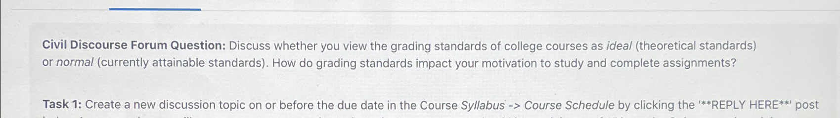 Solved Discuss whether you view the grading standards of | Chegg.com