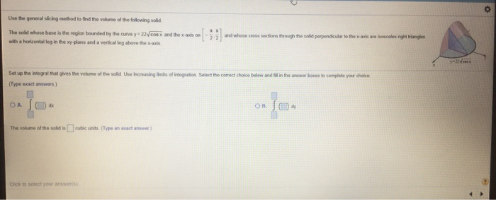 Solved Use the general icing method to find the volume of | Chegg.com