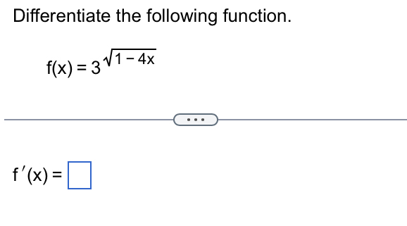 Solved Differentiate the following | Chegg.com