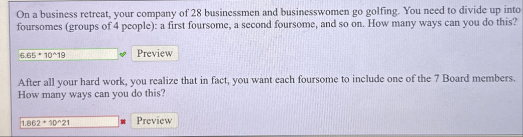 On a business retreat, your company of 28 | Chegg.com