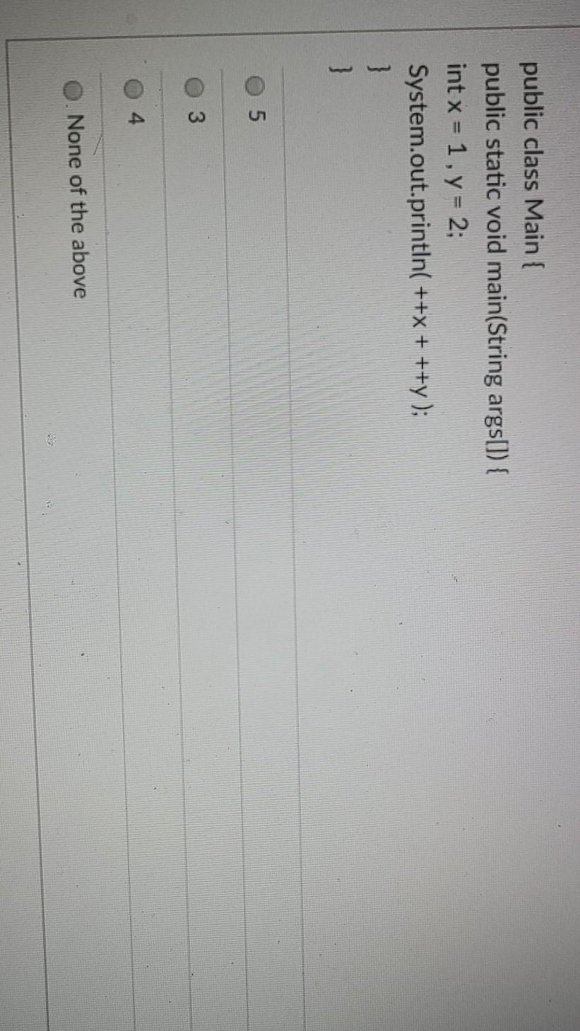 Solved public class Main { public static void main(String | Chegg.com