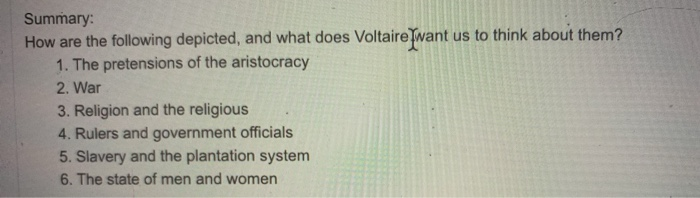 Summary: How are the following depicted, and what | Chegg.com