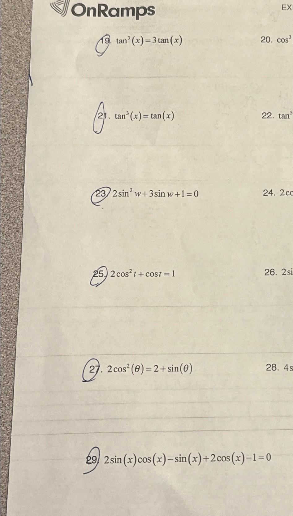 Solved 『NOnRamps Pawid W. ﻿experience college before | Chegg.com