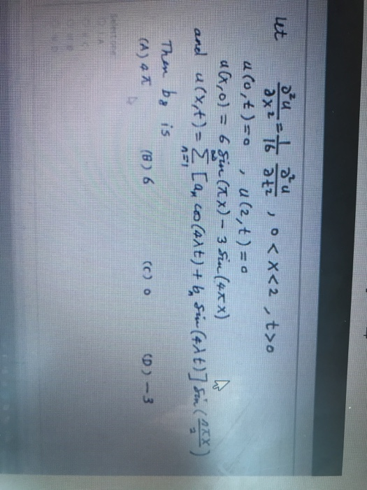 Solved on top let su ax2 16 tz 0 u(0,+)= u(2,t) = 0 uQ,0) = | Chegg.com