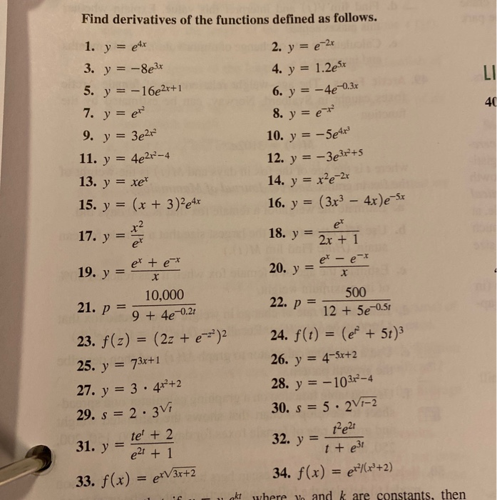 Solved Find derivatives of the functions defined as follows. | Chegg.com