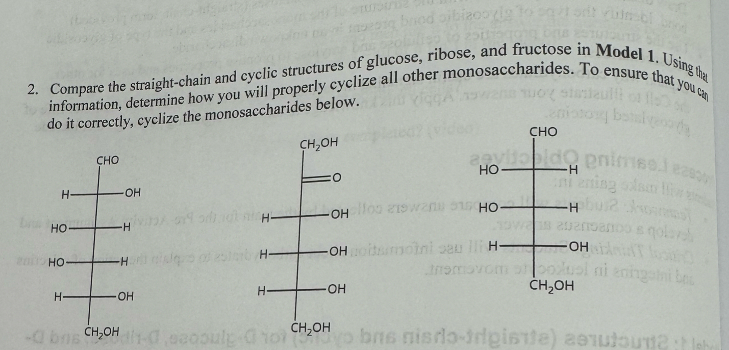 Solved Compare the straight-chain and cyclic structures of | Chegg.com