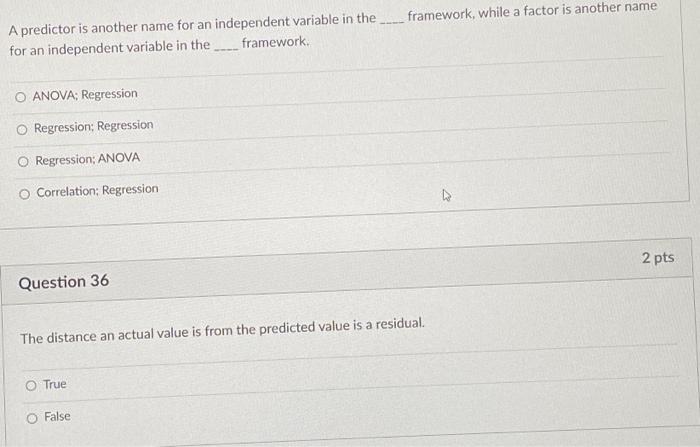 Solved A predictor is another name for an independent | Chegg.com