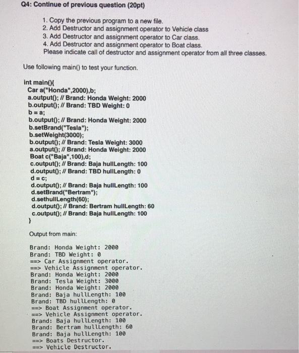 Solved Q1: Create a class named Vehicle. (20pt) 1. Private | Chegg.com