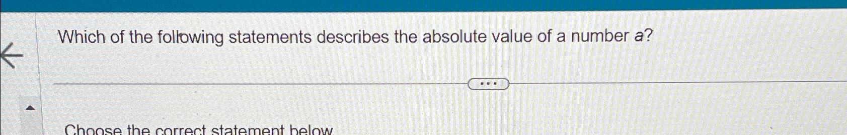Solved Which of the following statements describes the | Chegg.com