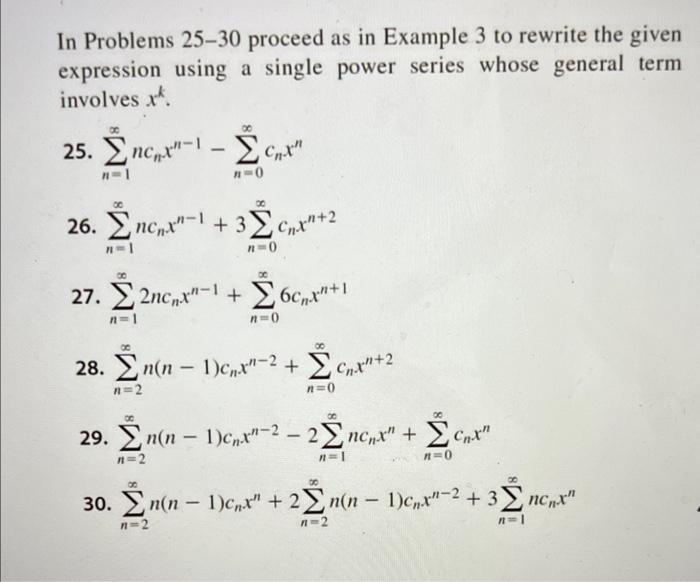 Solved In Problems 25-30 proceed as in Example 3 to rewrite | Chegg.com