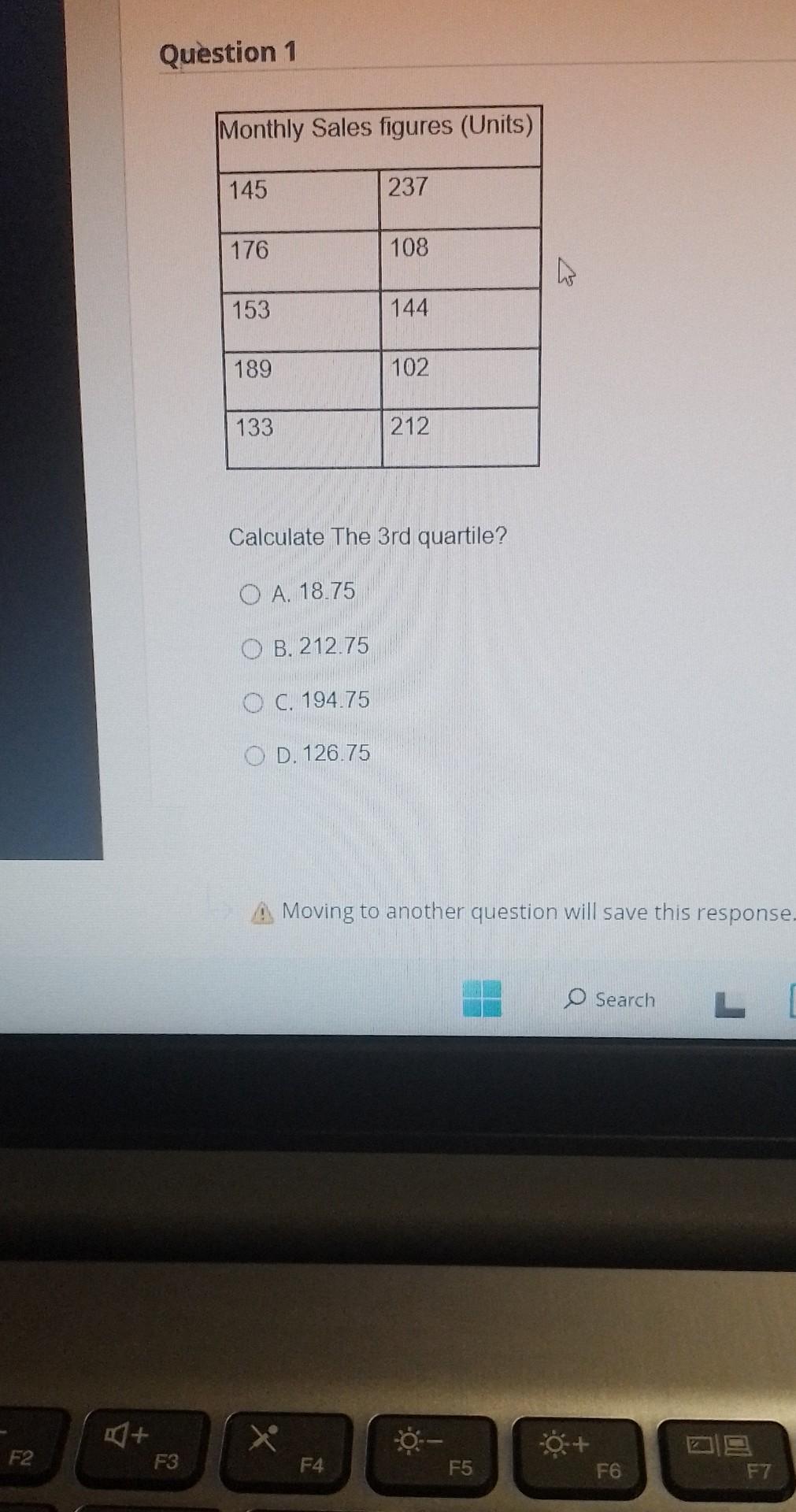 Solved Question 1 Calculate The 3rd quartile? A. 18.75 B. | Chegg.com