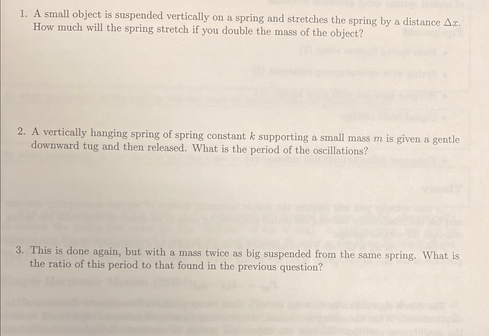 Solved A small object is suspended vertically on a spring | Chegg.com