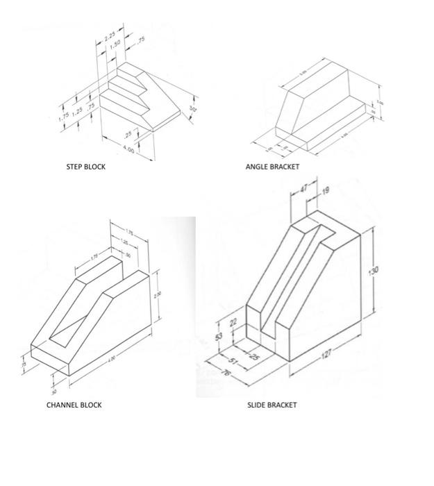 Solved Create Third-Angle Projection (Front, Top \& Right | Chegg.com