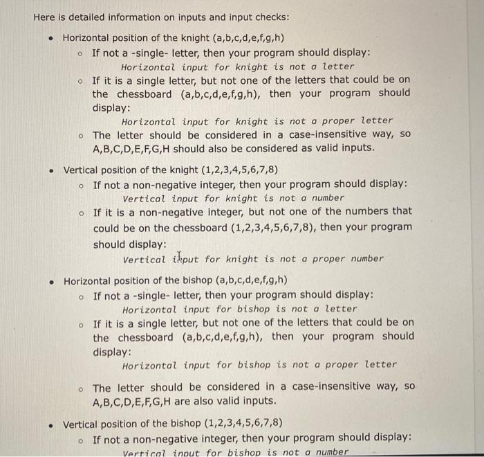 Solved Input, Input Check and Output The inputs of the | Chegg.com