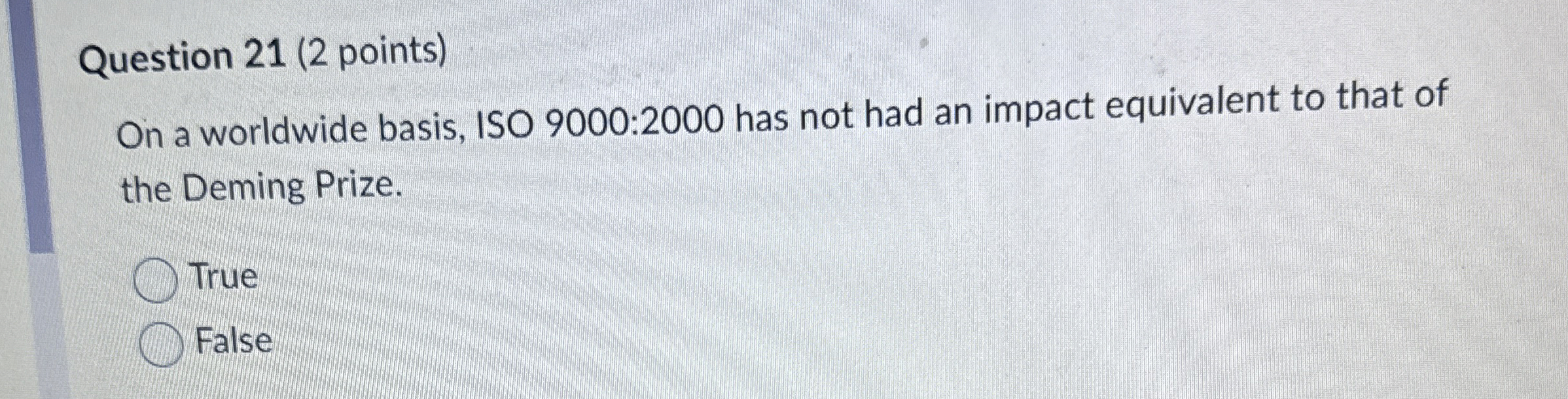 Solved Question 21 (2 ﻿points)On a worldwide basis, ISO | Chegg.com