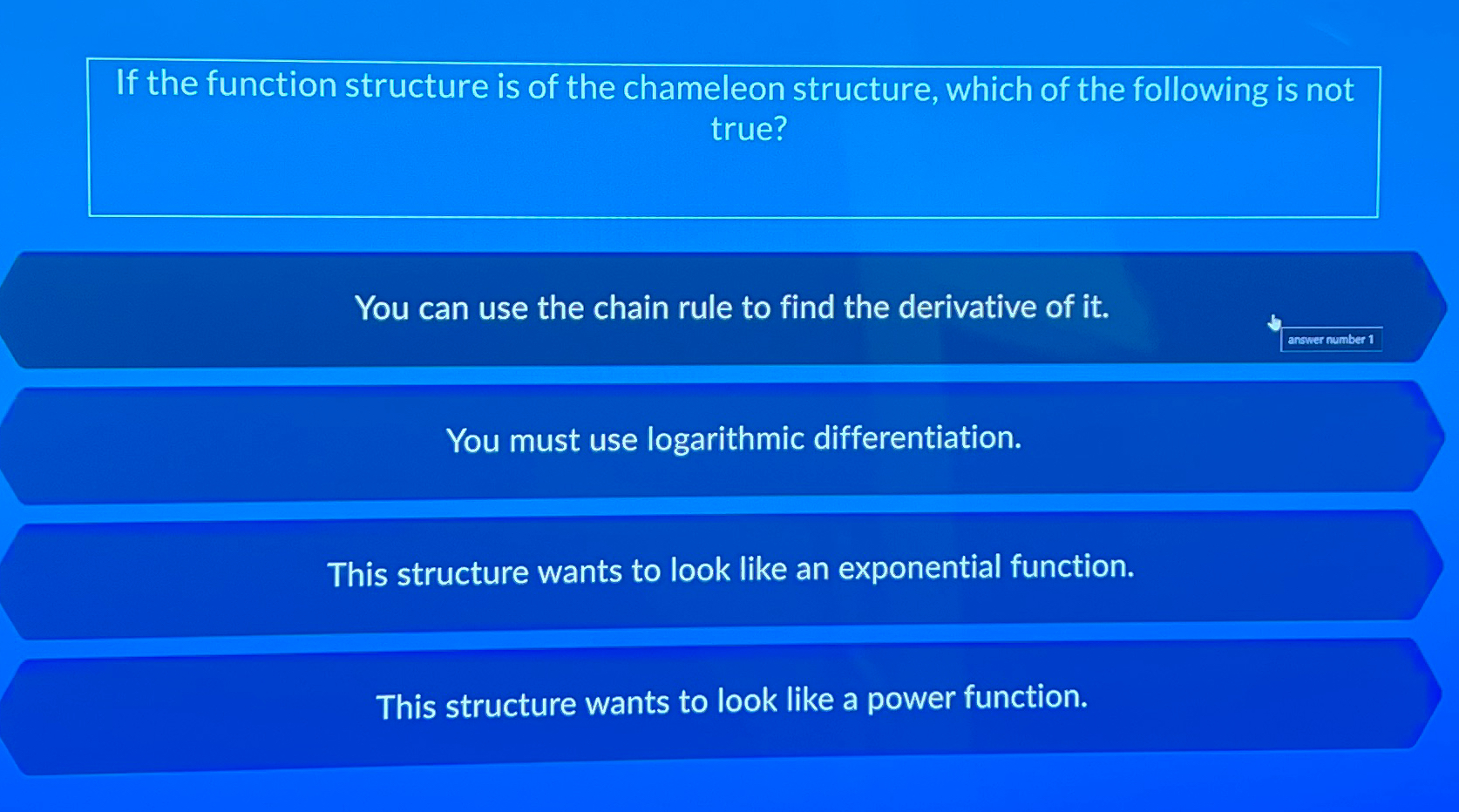 Solved If the function structure is of the chameleon | Chegg.com