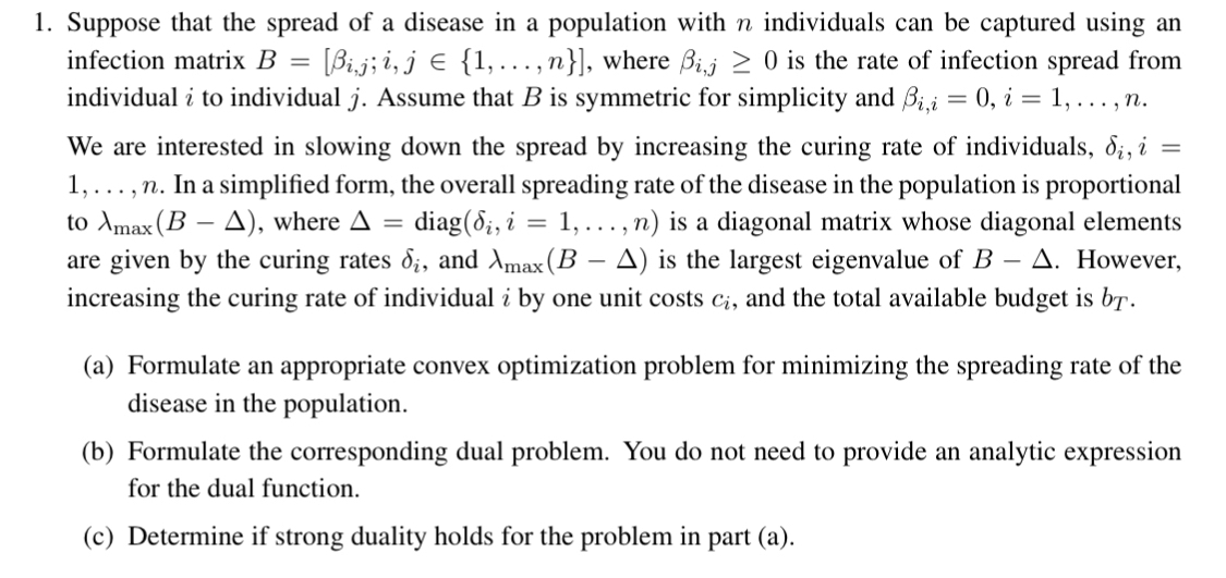 Solved Suppose that the spread of a disease in a population | Chegg.com