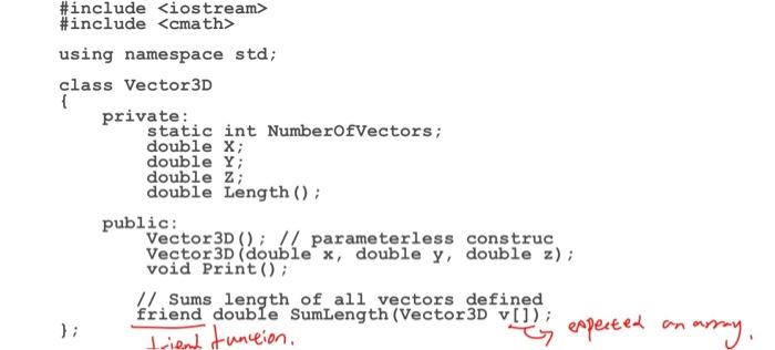 Solved a) Add a new member variable to the class called | Chegg.com