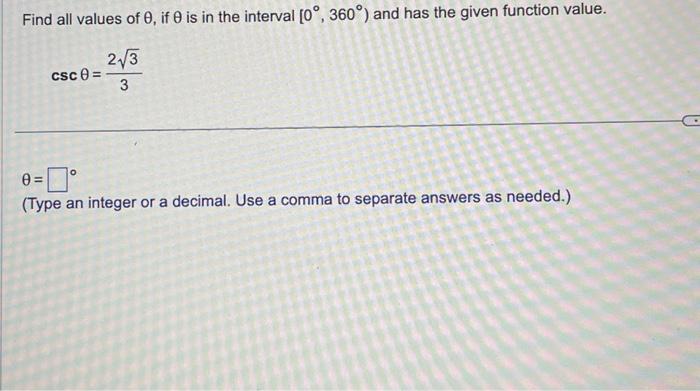 Solved Use the trigonometric function values of the | Chegg.com