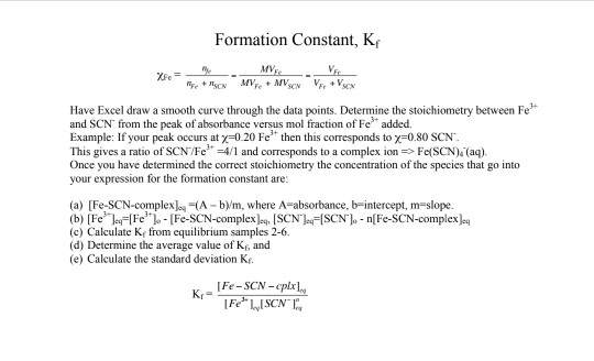 E14 Chemical Equilibria: Spectrophotometric | Chegg.com