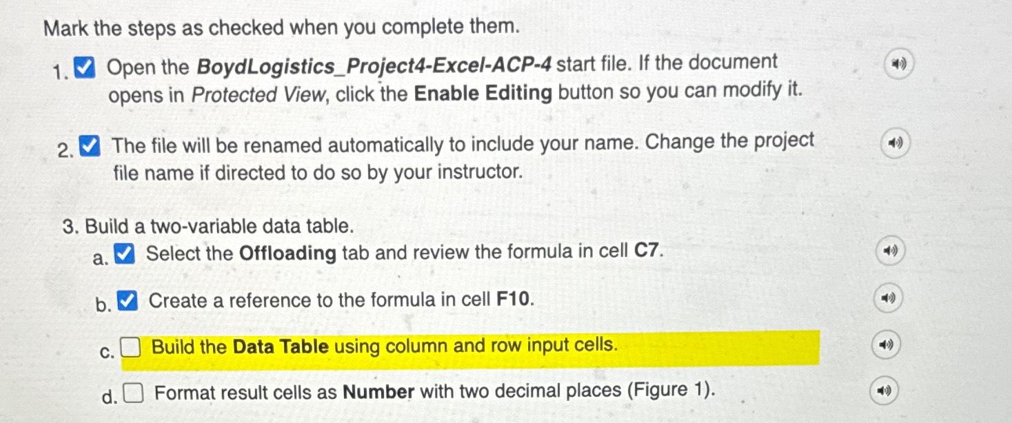 Solved Mark the steps as checked when you complete them.Open | Chegg.com
