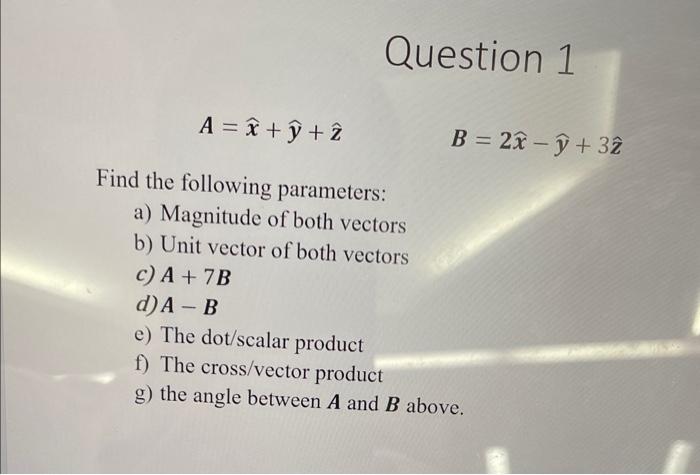 Solved Find the following parameters: a) Magnitude of both | Chegg.com