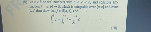 Solved (b) ﻿Let a,c,b ﻿be real numbers with | Chegg.com
