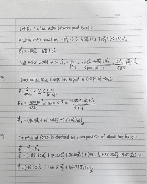 Question are given two point charges: Q1=125nC of | Chegg.com