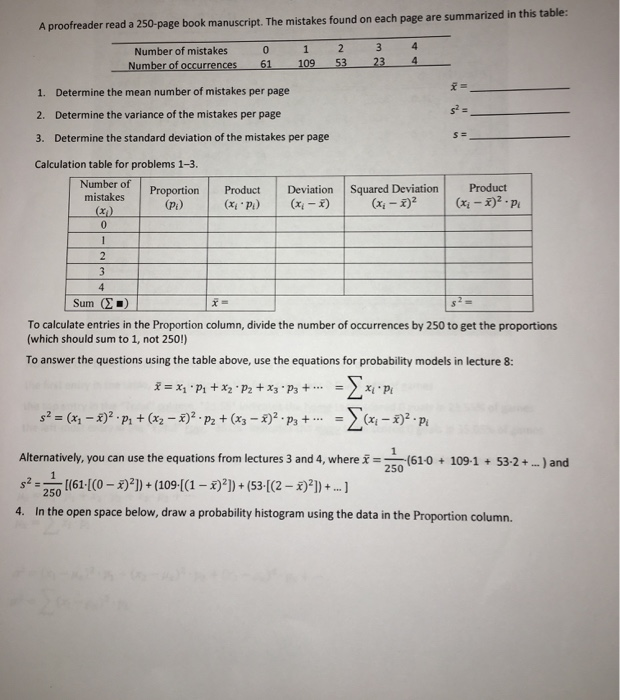 Solved Calculation table for problems 1-3. Number of Squared | Chegg.com