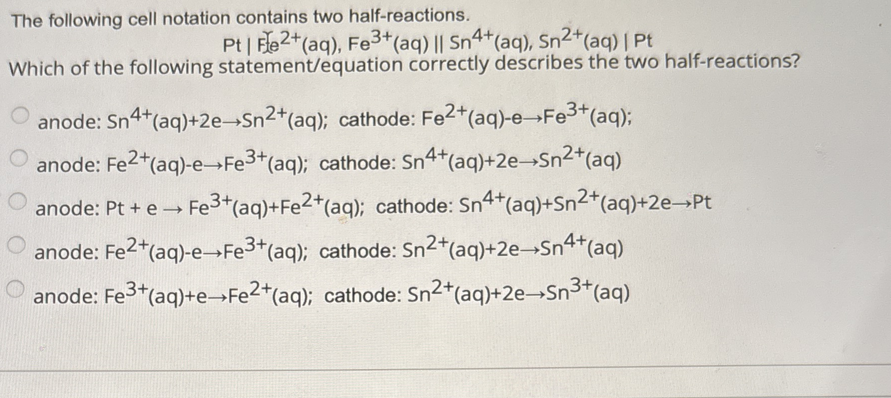 Solved The following cell notation contains two | Chegg.com