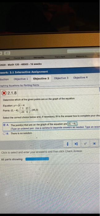 Solved Denne W 2020 - Math 120 - 48503 - 16 weeks work: 2.1 | Chegg.com