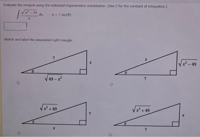 Solved Evaluate the integral using the indicated | Chegg.com