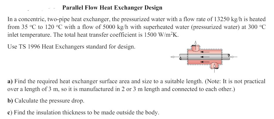 Solved Parallel Flow Heat Exchanger DesignIn a concentric, | Chegg.com