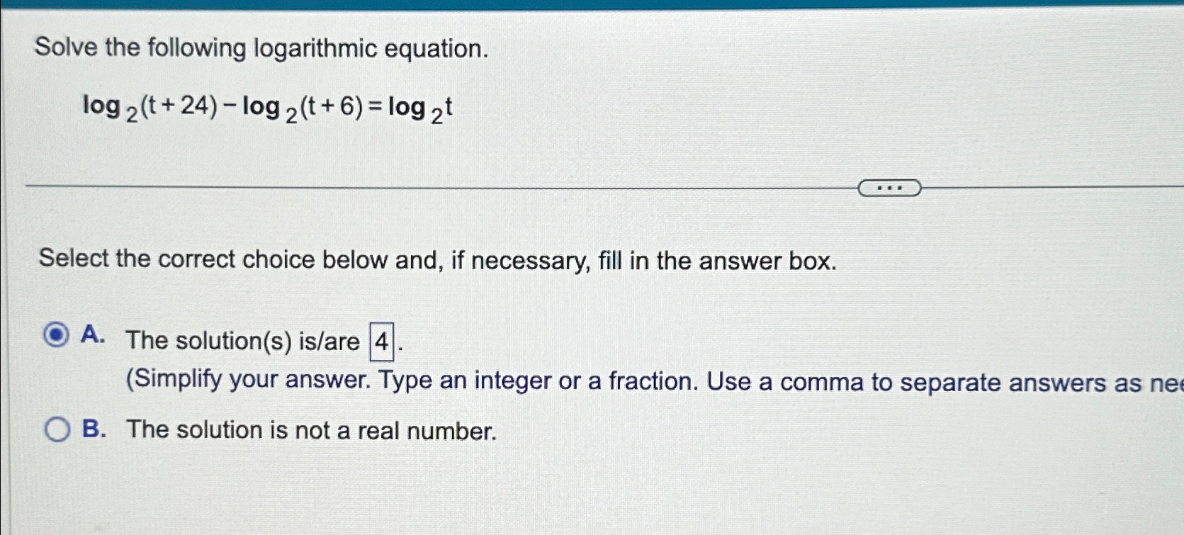 Solved Solve the following logarithmic | Chegg.com