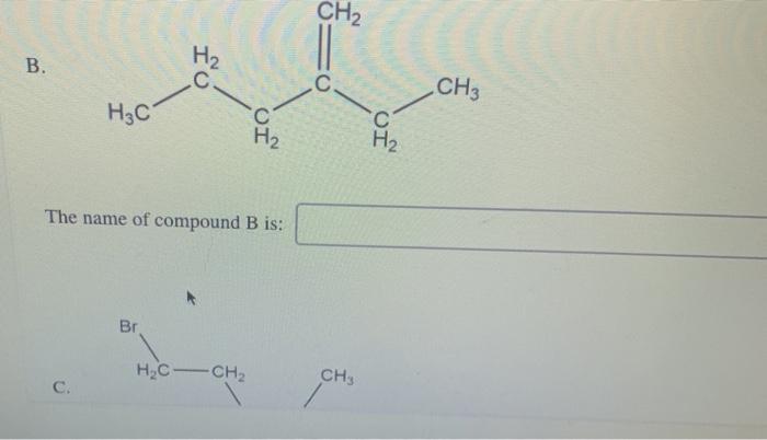 Solved Name the three alkenes using systematic names. Н.С | Chegg.com