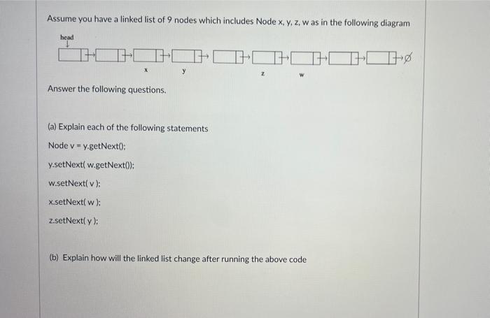 Solved Assume you have a linked list of 9 nodes which | Chegg.com
