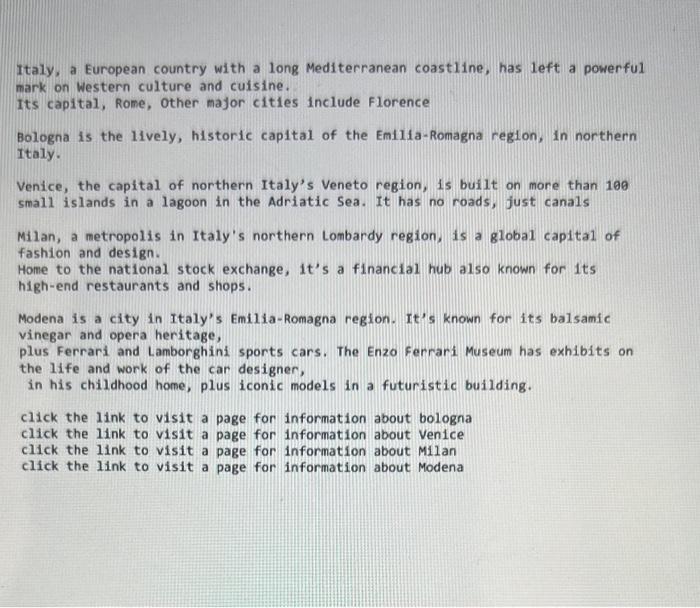 Solved asked to create a webpage (.html) similar to the | Chegg.com