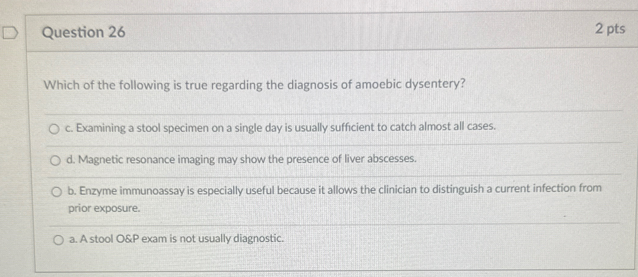 Solved Question 262 ﻿ptsWhich of the following is true | Chegg.com