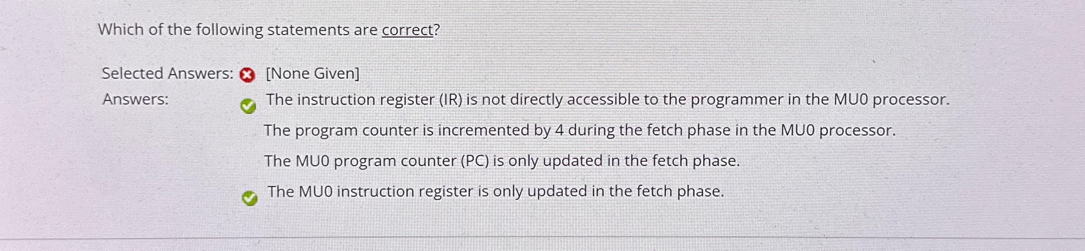 Solved Which of the following statements are | Chegg.com