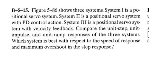 B-5–15. Figure 5-86 shows three systems. System I is | Chegg.com