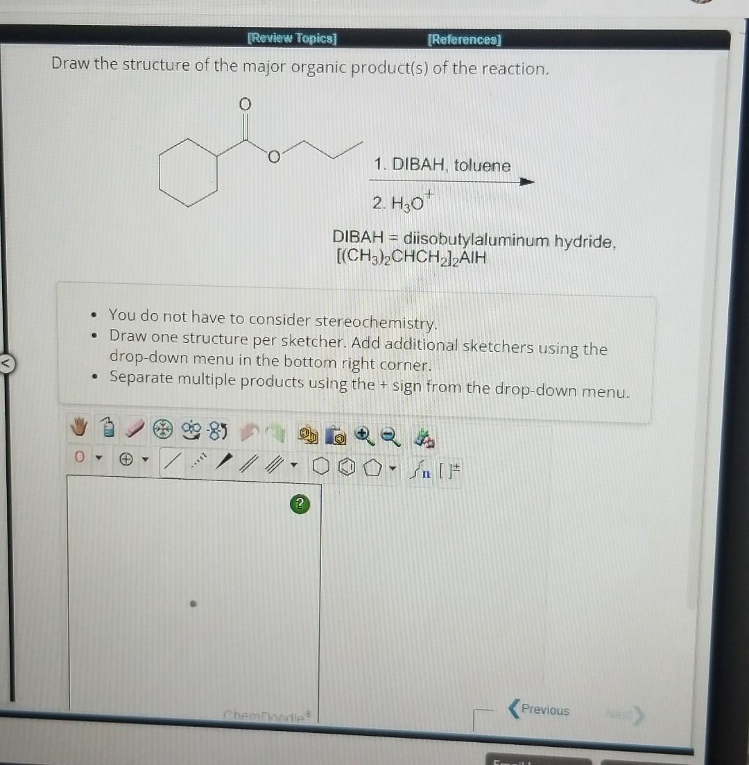 Draw the structure of the major organic product(s) of | Chegg.com
