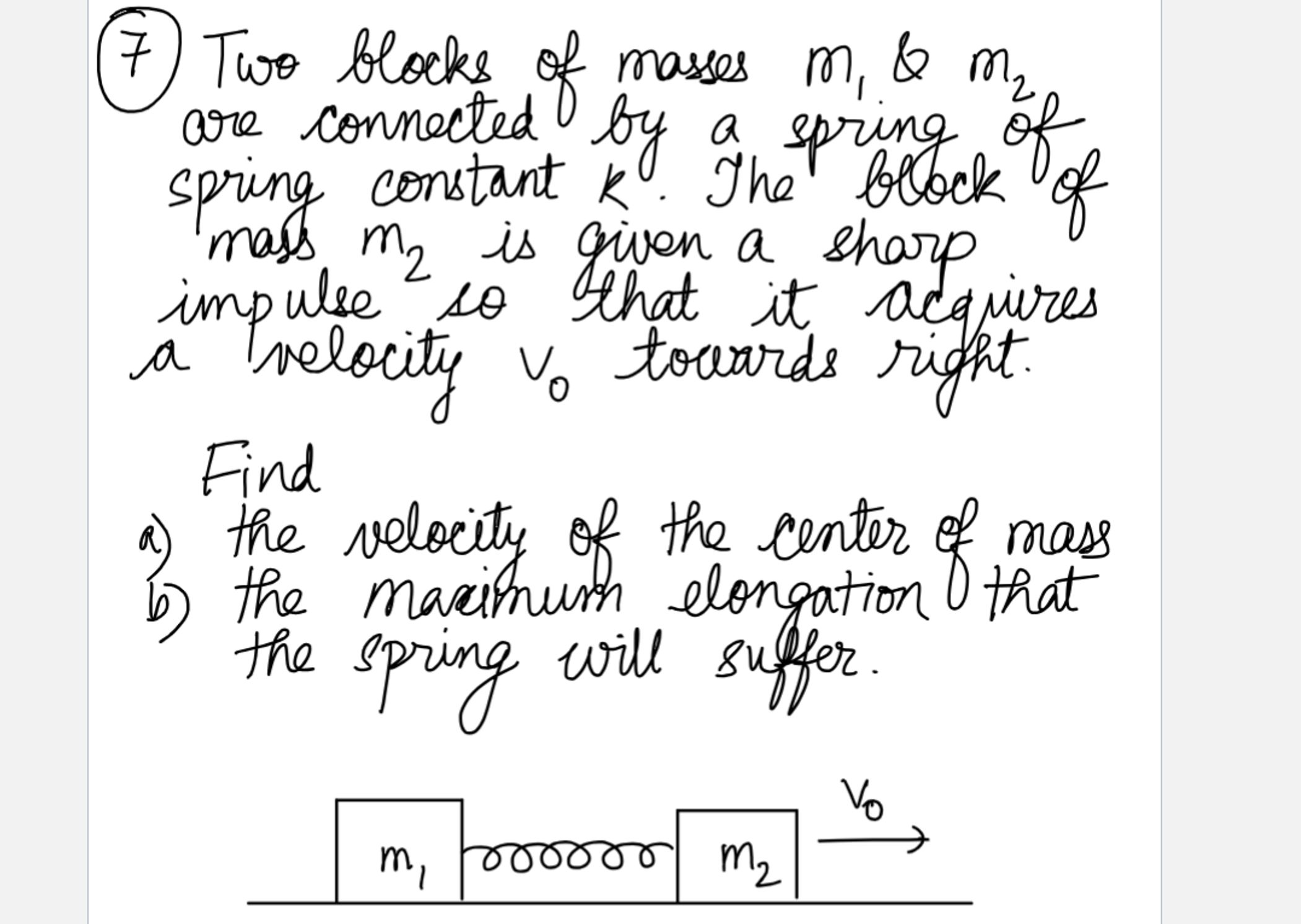 Solved Two Blocks Of Masses M1and M2 are Connected By A