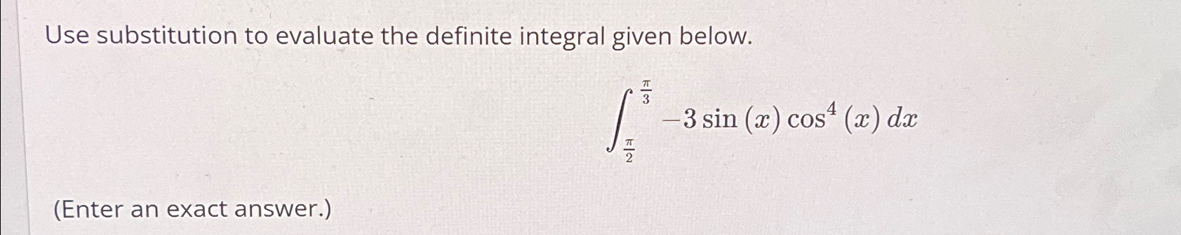 Solved Use substitution to evaluate the definite integral | Chegg.com
