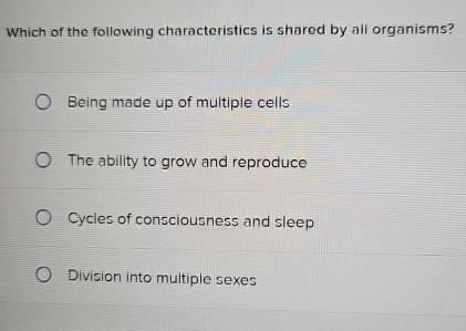 Solved Which of the following characteristics is shared by | Chegg.com